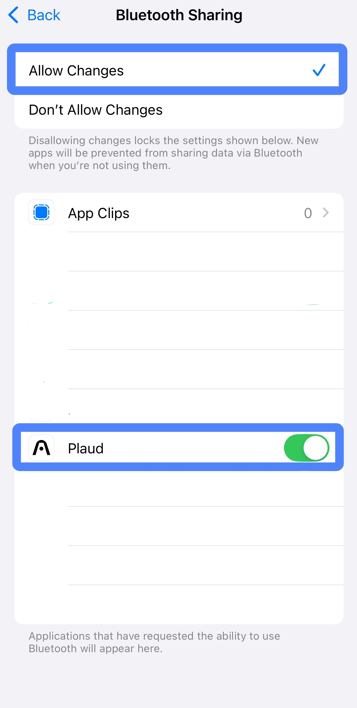 What should I do if my iPhone shows no Bluetooth option for the Plaud ...