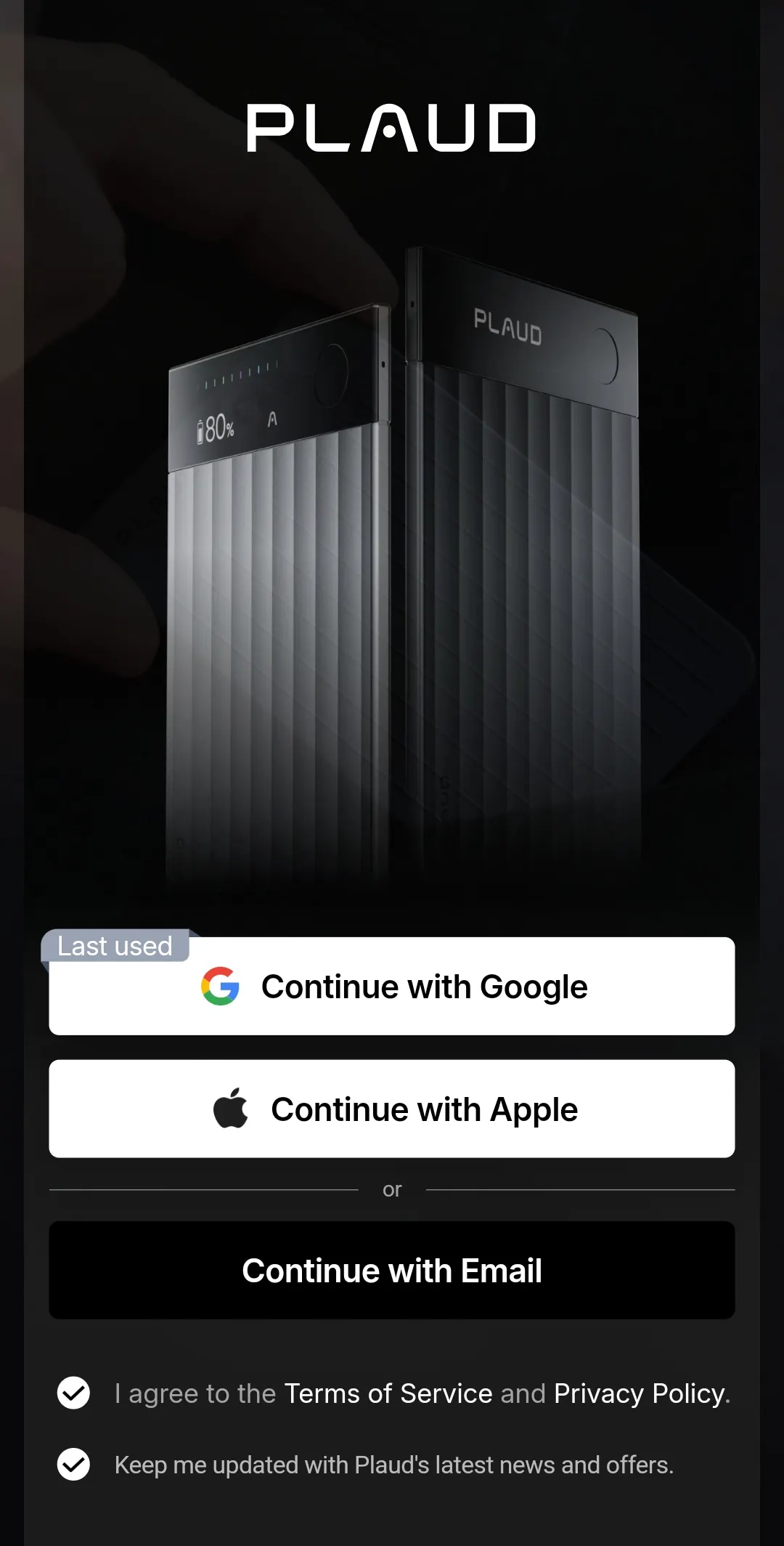 Create a Plaud Account – Plaud