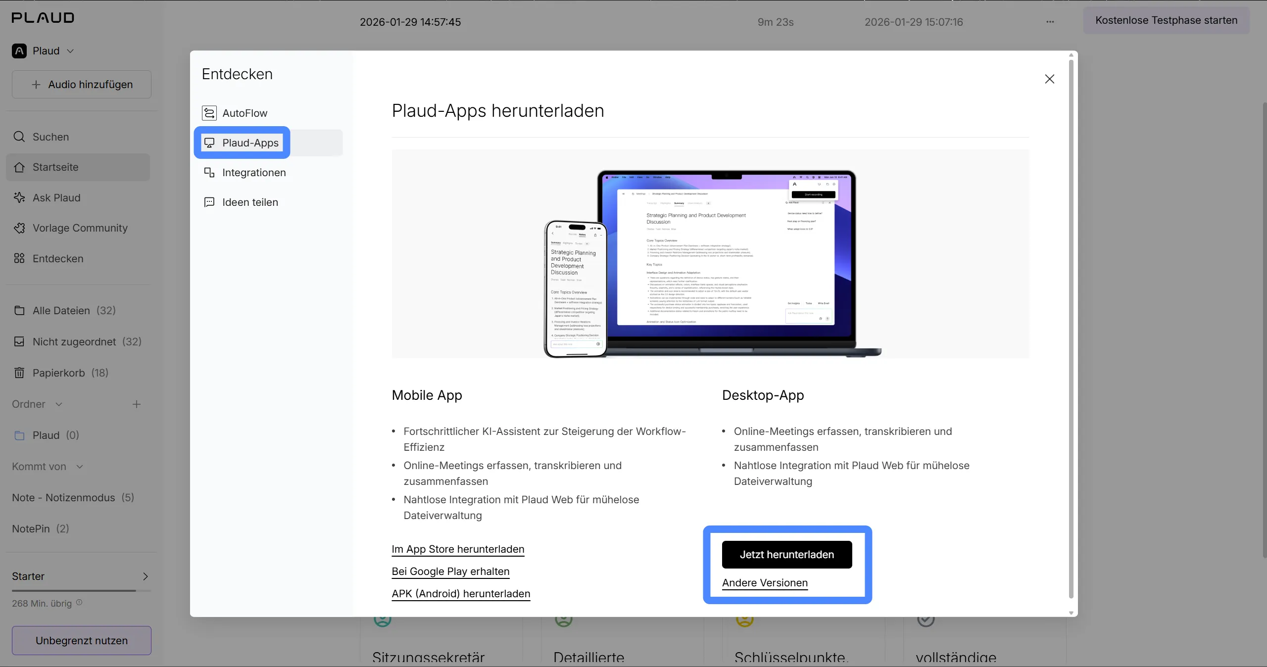 Plaud Desktop herunterladen – Plaud